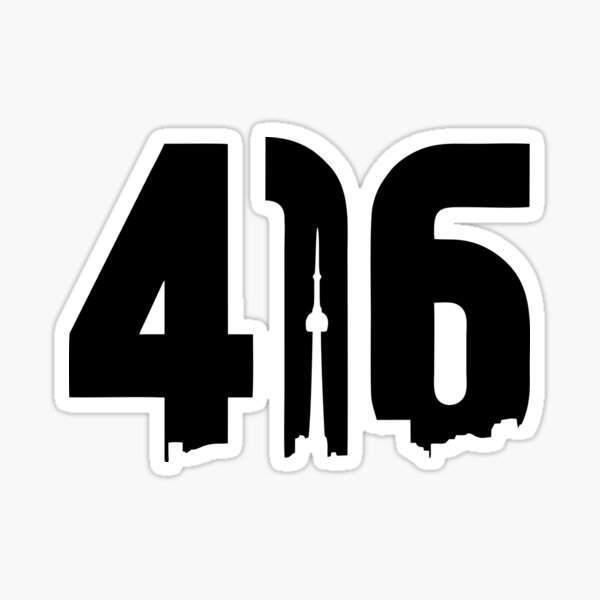 "416 logo Toronto skyline" Sticker by fazaco | Redbubble
