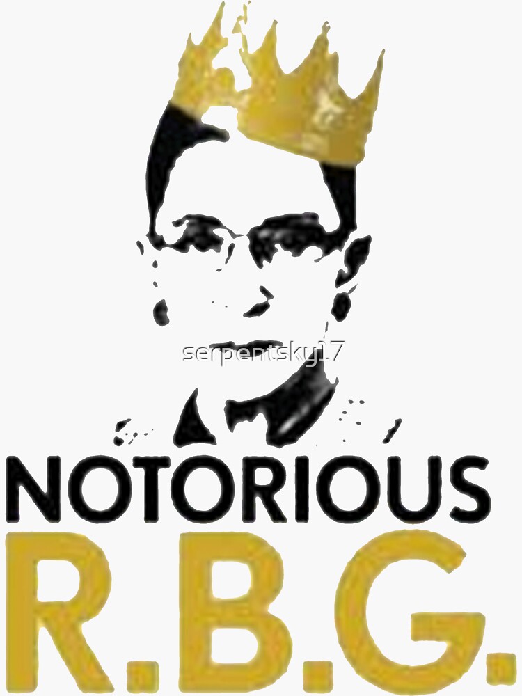 "Ruth Bader Ginsburg - Notorious R.G.B." Sticker for Sale by ...
