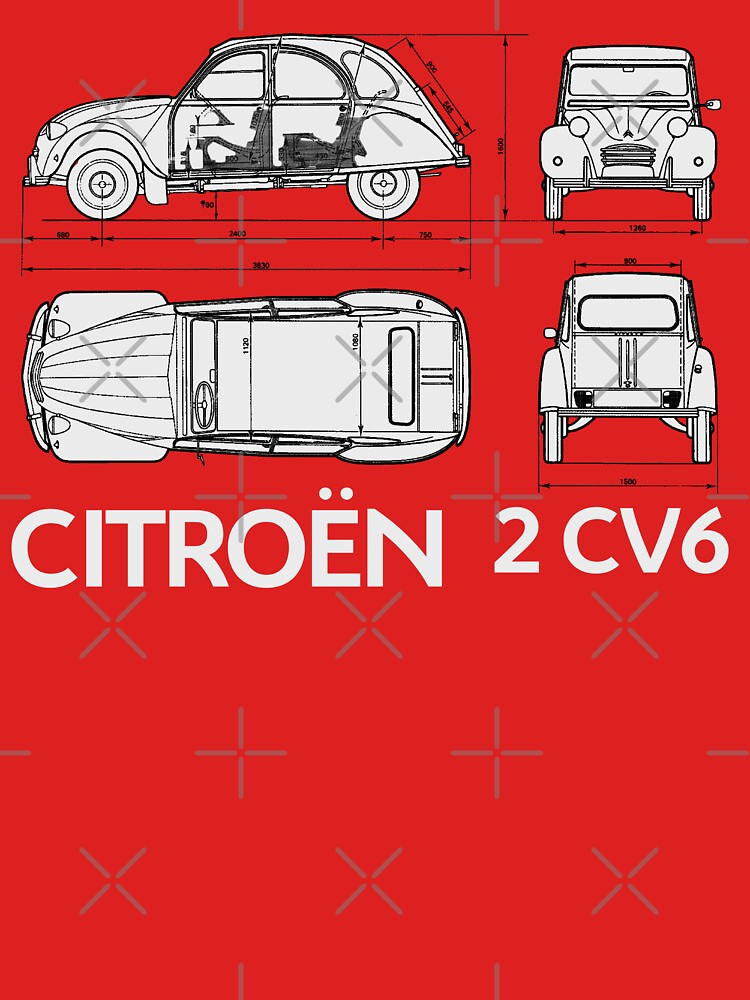 "CITROEN 2CV" T-shirt by ThrowbackMotors | Redbubble