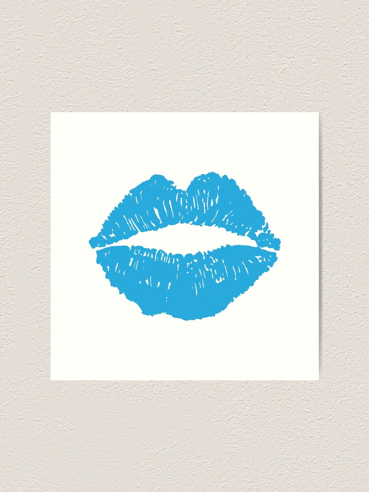 "Blue Lips" Art Print for Sale by Cool Fun Awesome Time | Redbubble