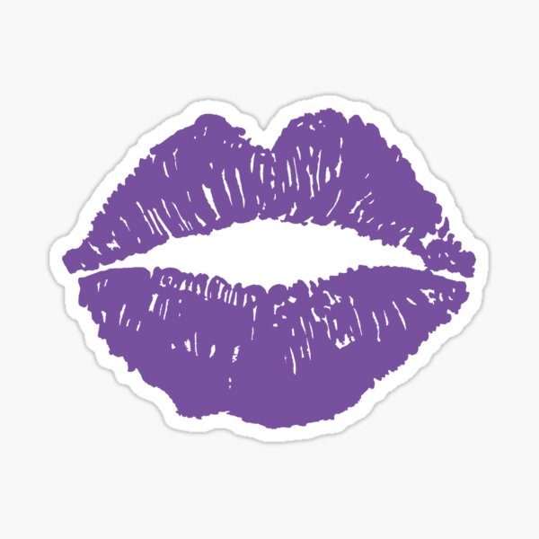 "Purple Lips" Sticker for Sale by CFAT | Redbubble