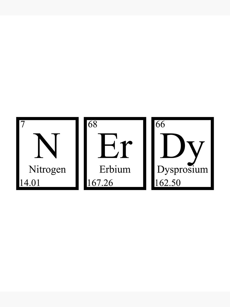 "Nerdy Periodic Table" Poster for Sale by Evelyusstuff | Redbubble