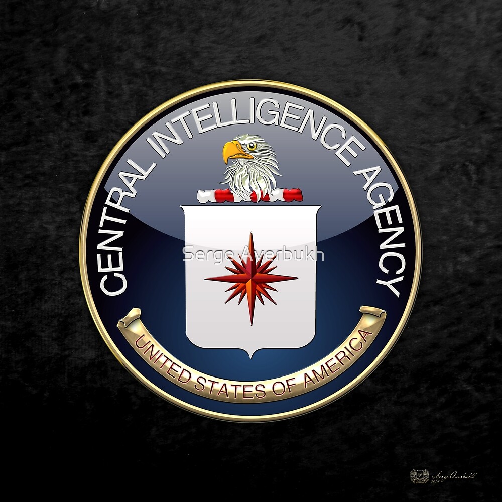 "Central Intelligence Agency - CIA Emblem 3D on Black Velvet" by Serge ...