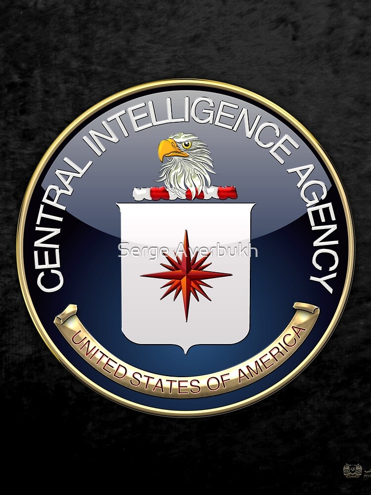 "Central Intelligence Agency - CIA Emblem 3D on Black Velvet" Scarf for ...