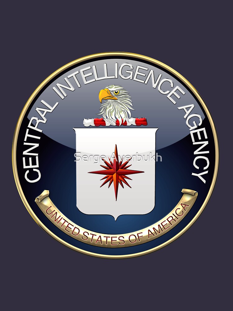 "Central Intelligence Agency - CIA Emblem 3D on Blue Velvet" T-shirt ...