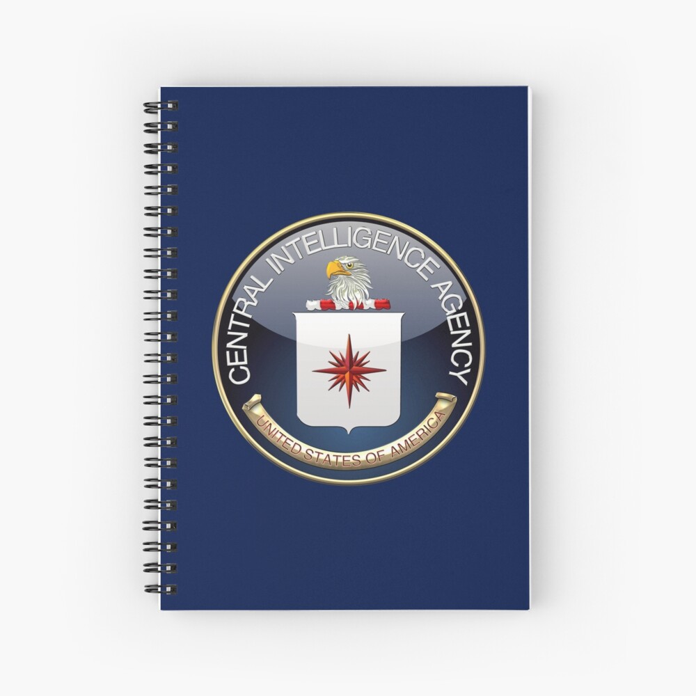 "Central Intelligence Agency - CIA Emblem 3D on Blue Velvet" Spiral ...