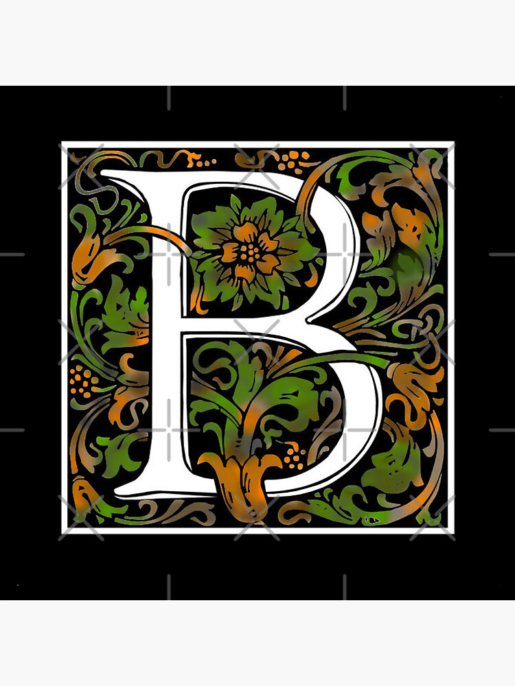 "Monogram B with fancy vines" Sticker for Sale by danastuff | Redbubble