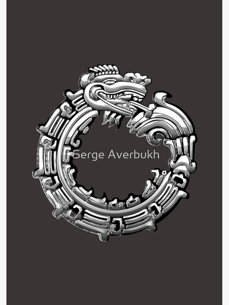 "Aztec Serpent Quetzalcoatl 3d [Silver] " Spiral Notebook by Captain7 ...