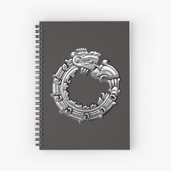 "Aztec Serpent Quetzalcoatl 3d [Silver] " Spiral Notebook by Captain7 ...