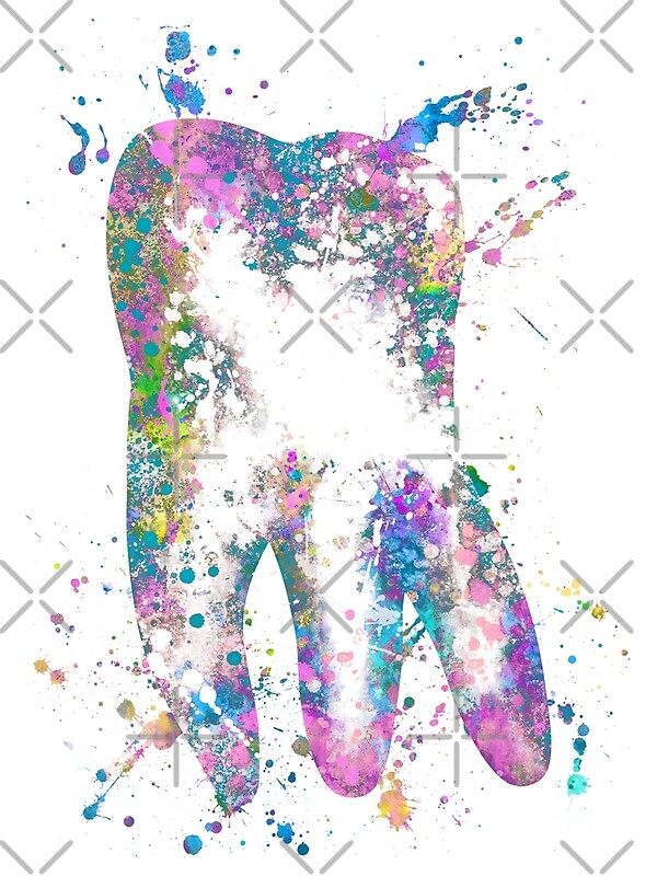 "Tooth, Dental print, Medical art" by Rosaliartbook | Redbubble