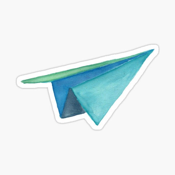 "Paper Airplane" Sticker for Sale by doodletrice | Redbubble