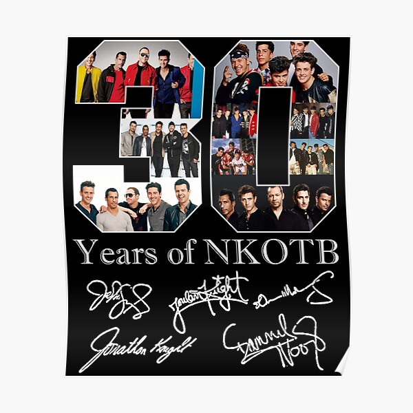 "30 Years of NKOTB" Poster for Sale by WorldOfTeesUSA | Redbubble