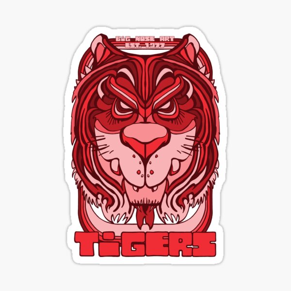 "Tiger Crest - Cherry Tomato" Sticker for Sale by bignose1977 | Redbubble