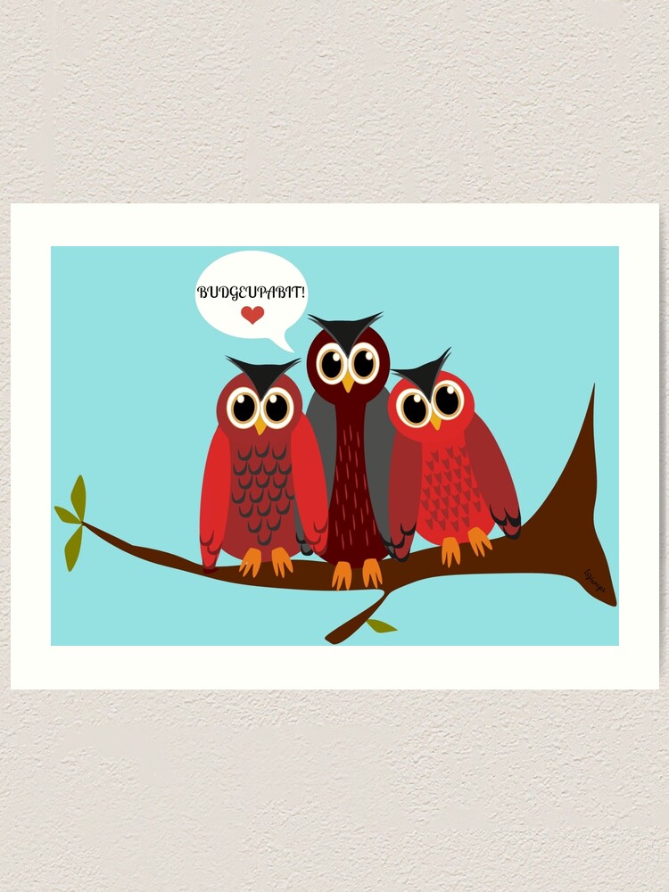 "Budge up!" Art Print for Sale by Wightstitches | Redbubble