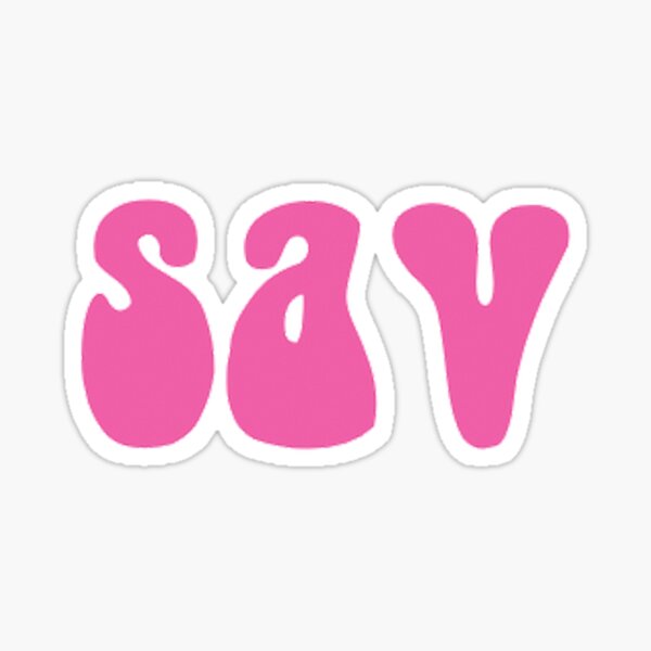 "sav! (pink) " Sticker for Sale by ssavannahz | Redbubble