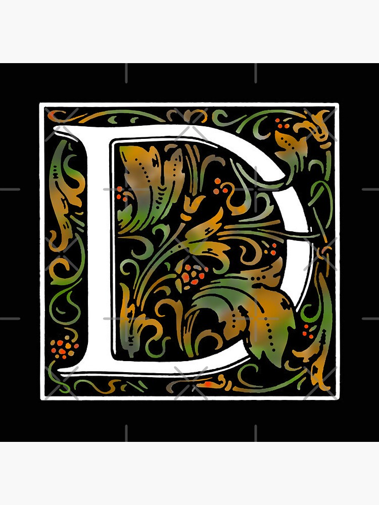 "Monogram D with fancy vines" Sticker for Sale by danastuff | Redbubble