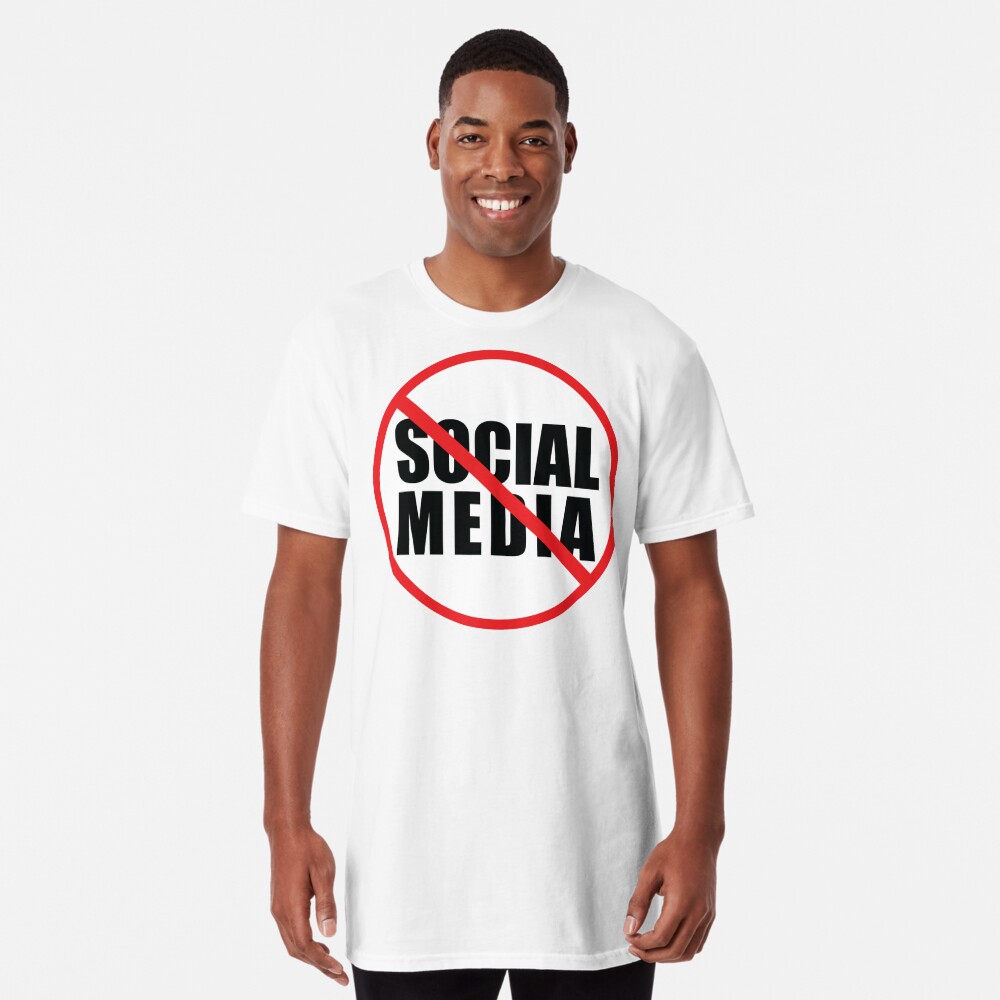 "Anti Social Media Sign" Sticker for Sale by mBshirts | Redbubble