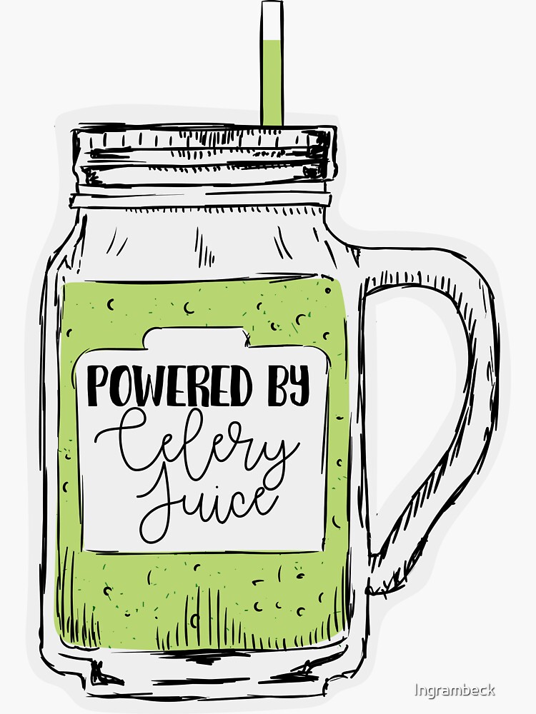 "Celery Juice" Sticker for Sale by Ingrambeck | Redbubble