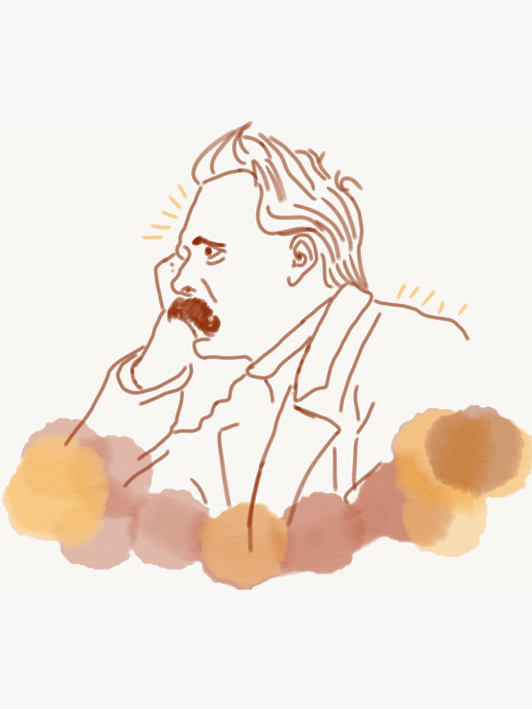 "Nietzsche" Sticker by egbrog | Redbubble