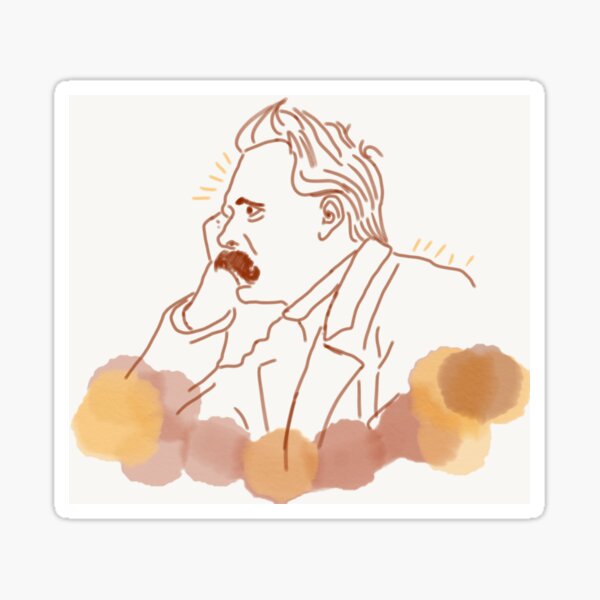 "Nietzsche" Sticker by egbrog | Redbubble