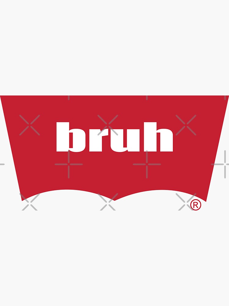 "Bruh Brother Friend Bro Words Millennial Use" Sticker for Sale by ...