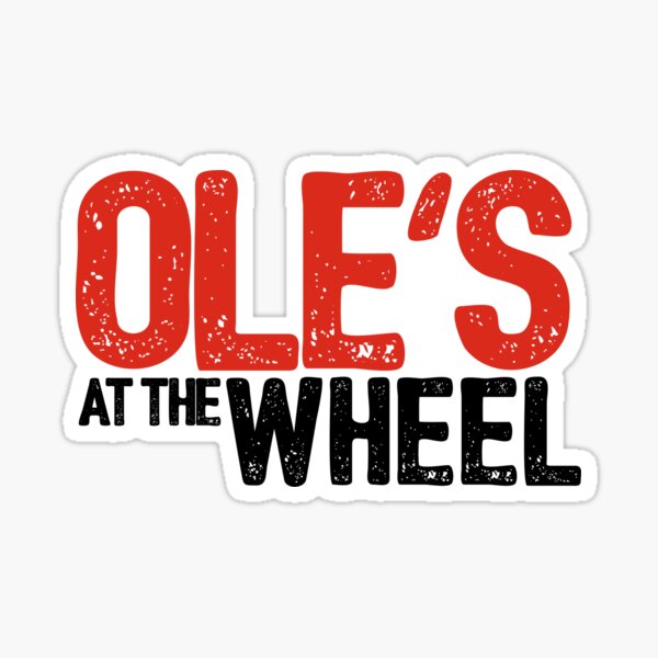 "Ole's at the wheel" Sticker for Sale by ScottCarey | Redbubble