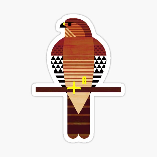 "Red-Shouldered Hawk" Sticker by scottpartridge | Redbubble
