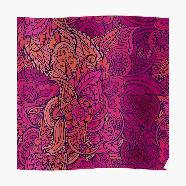 "Boho paisley" Poster for Sale by Argunika | Redbubble