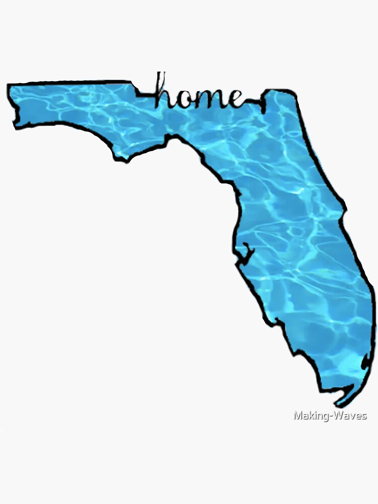 "Florida Outline" Sticker for Sale by Making-Waves | Redbubble