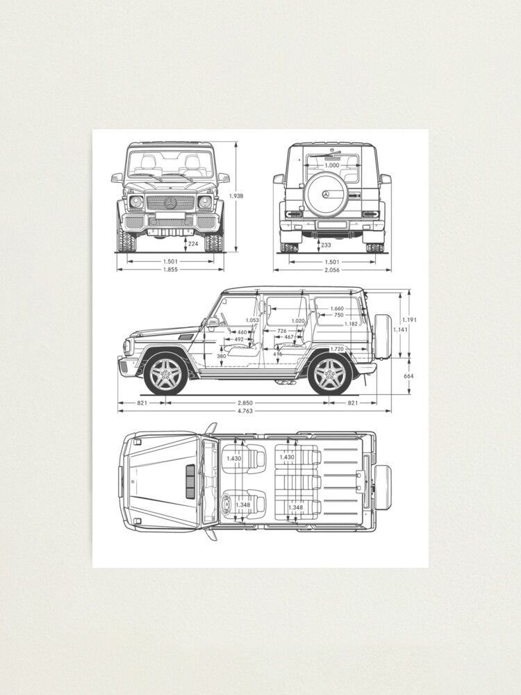 "G-Wagon Blueprint" Photographic Print for Sale by bluprnt | Redbubble