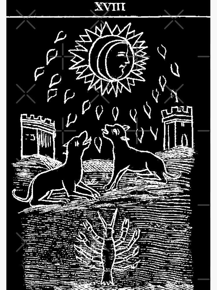 "Tarot the Moon 18" Poster for Sale by Talismania | Redbubble