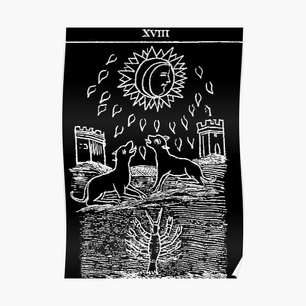 "Tarot the Moon 18" Poster for Sale by Talismania | Redbubble