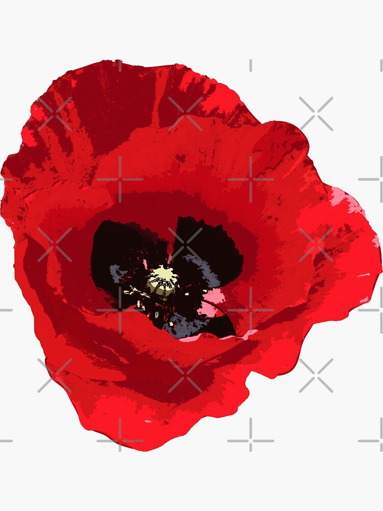 "Poppy Flower Sticker" Sticker for Sale by mmccandle | Redbubble