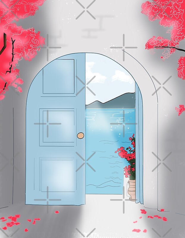 "Blue Door Greek Island Kalokairi - Summer loading Digital Art" by ...