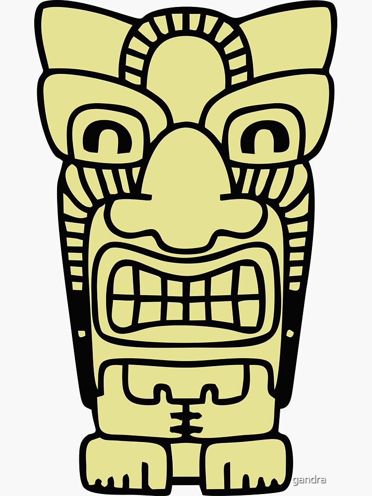 "demons, mask, mayan, aztec, indian" Sticker by gandra | Redbubble