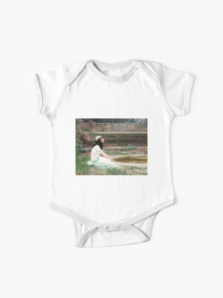"A Young Girl By A Pool - Herbert James Draper" Baby One-Piece for Sale ...