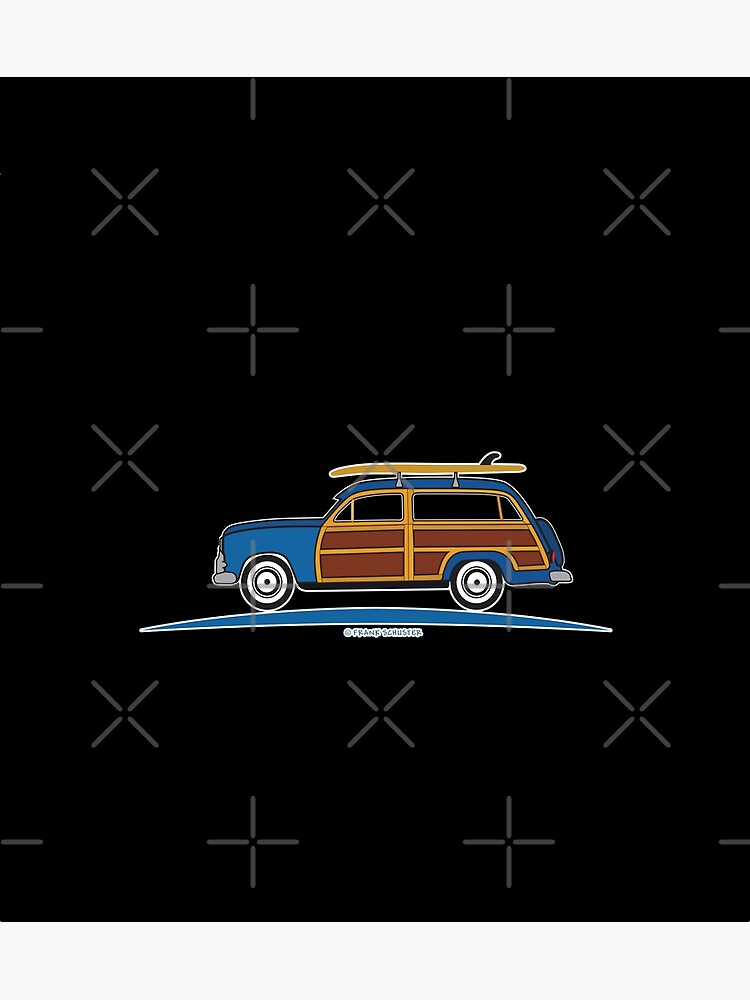 "Ford Woody Woodie Gone Surfing " Poster for Sale by Big Kahuna Frank ...