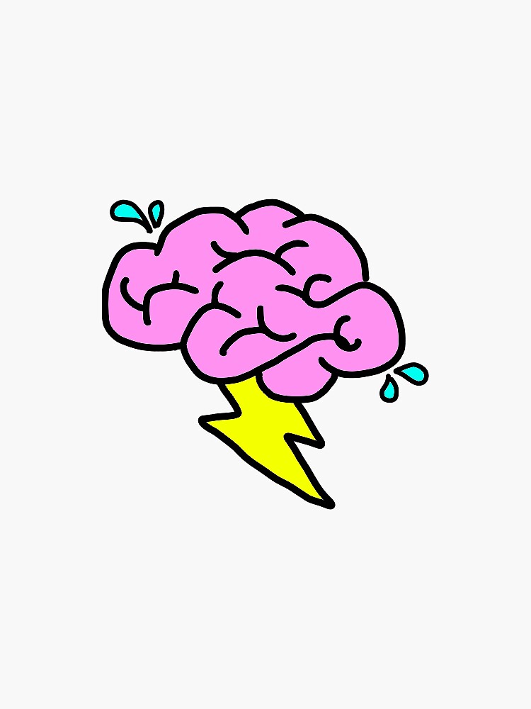 "brainstorm" Sticker by restlesscityco | Redbubble