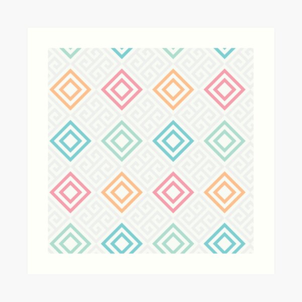 "Square vintage pattern" Art Print by 2m1l1n6 | Redbubble