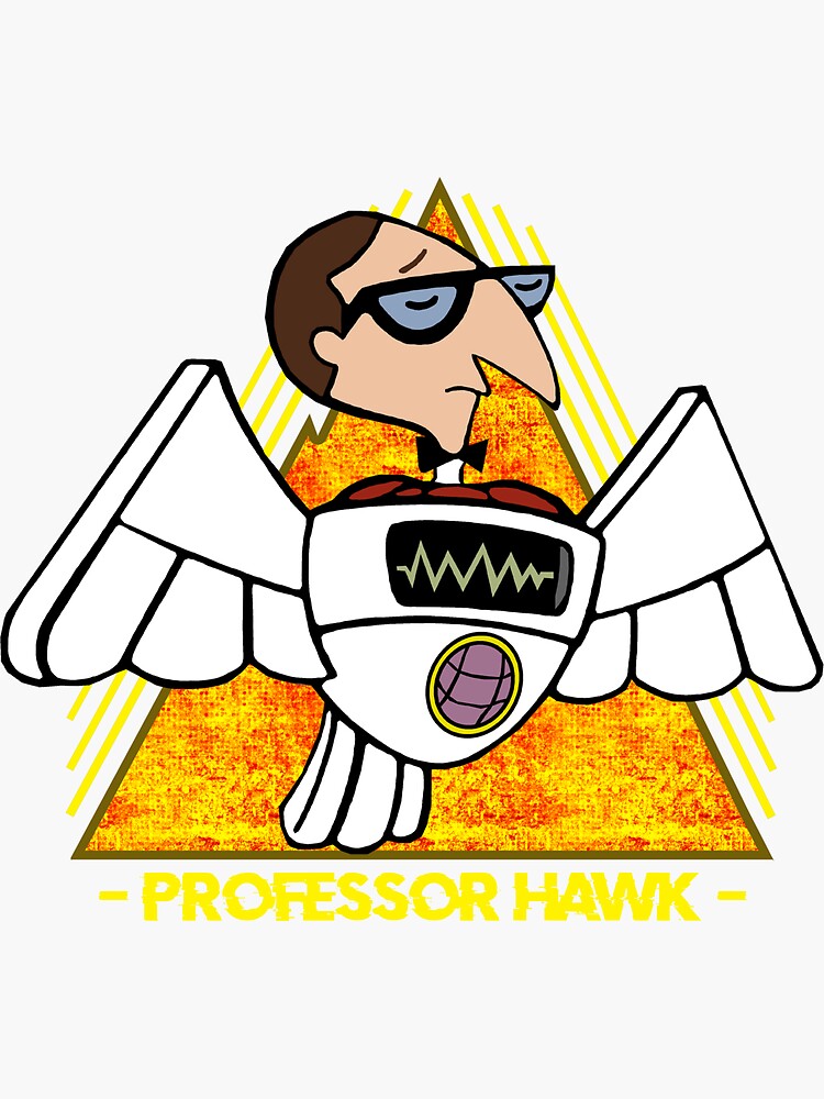 "Professor Hawk // Dexter's Lab" Sticker for Sale by GHDParody | Redbubble