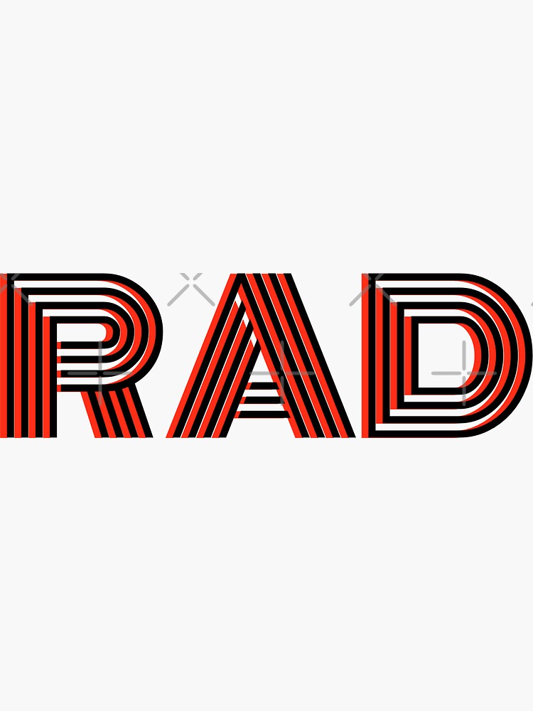 "RAD" Sticker for Sale by Bee- | Redbubble