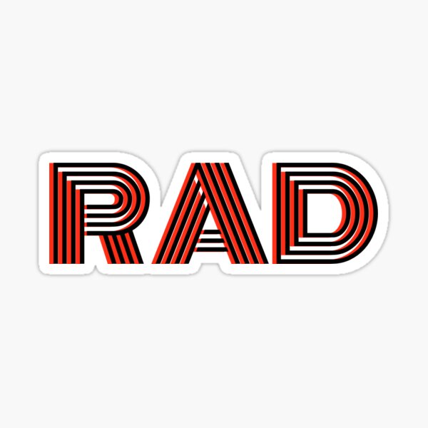 "RAD" Sticker for Sale by Bee- | Redbubble