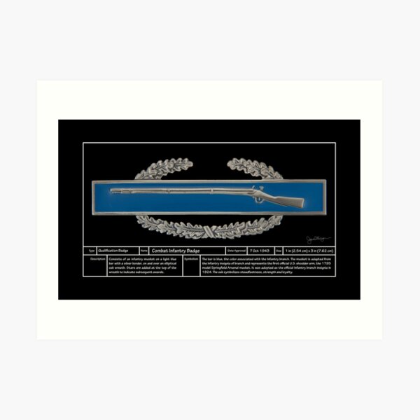 "Combat Infantry Badge (CIB) Technical" Art Print for Sale by jcmeyer ...