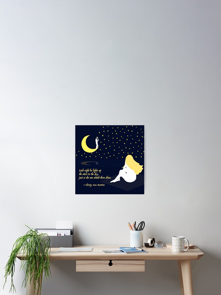 "Romantic Stars Quote " Poster for Sale by Christy Ann Martine | Redbubble