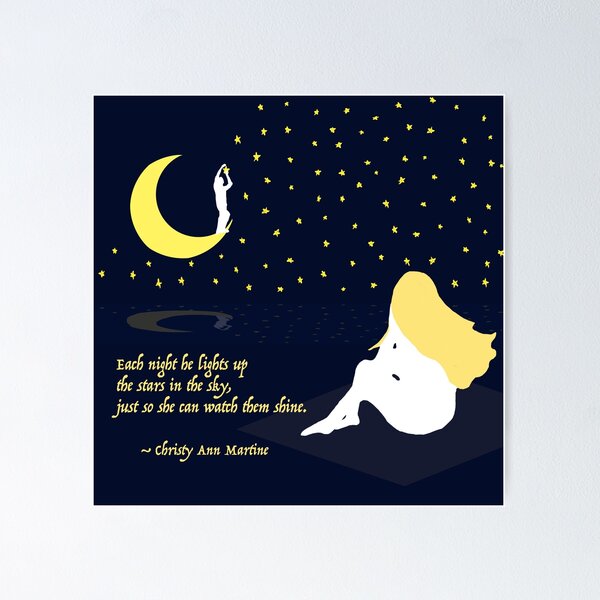 "Romantic Stars Quote " Poster for Sale by Christy Ann Martine | Redbubble