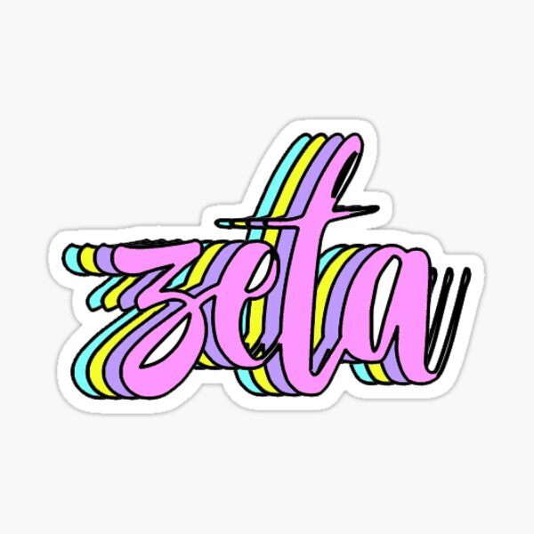 "zeta" Sticker for Sale by szawatsky | Redbubble
