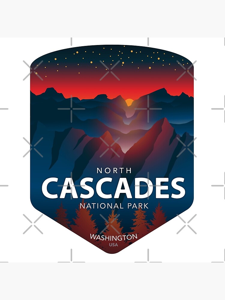 "North Cascades National Park Badge" Poster by rudedesigns | Redbubble