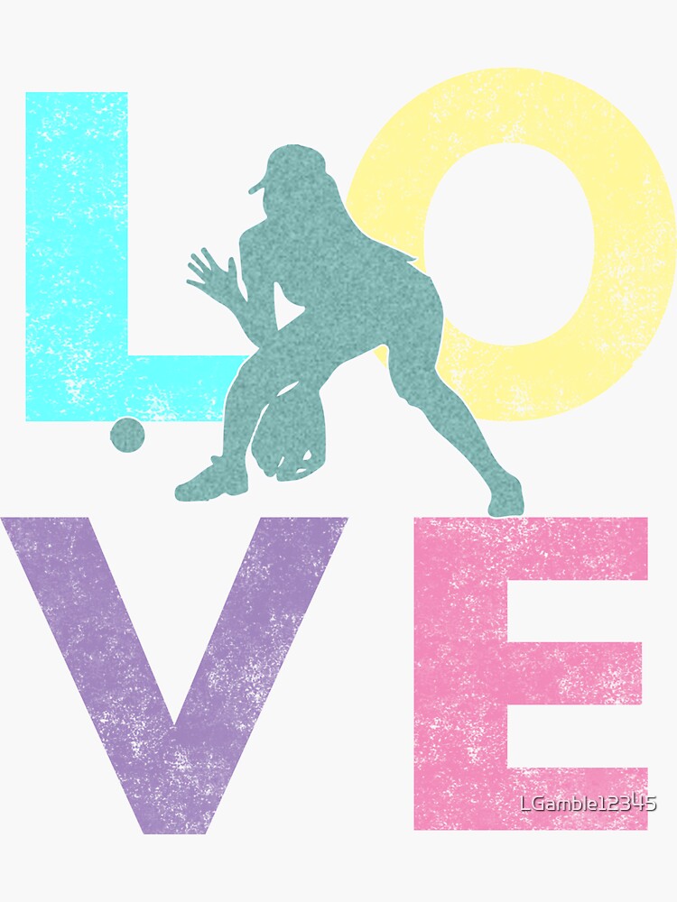 "Awesome Softball LOVE Design for Women & Girls Pitcher & Catchers ...