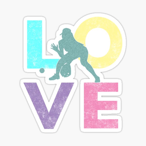 "Awesome Softball LOVE Design for Women & Girls Pitcher & Catchers ...