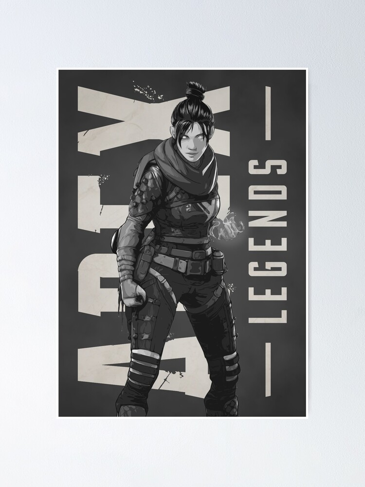 "Apex Legends Wraith Black & White Charakter Poster" Poster von Gemini ...